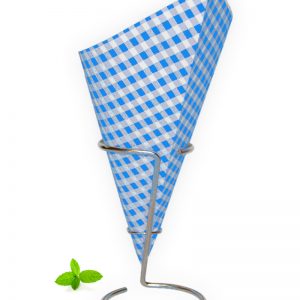 French fry cone red-white checkered - paperchipcones.com