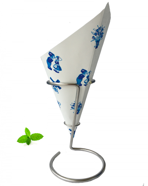 Delft Blue French fry paper cone | PaperChipCones.com